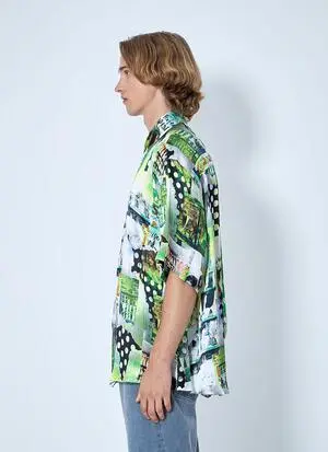 Martine Rose Boxy Wrap Shirt - Green