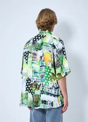 Martine Rose Boxy Wrap Shirt - Green