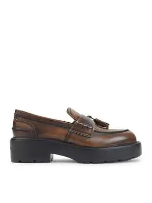 Miu Miu Smooth Leather Loafers With Tassels - Multicolor