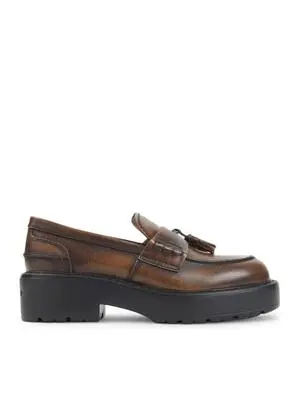 Miu Miu Smooth Leather Loafers With Tassels - Multicolor