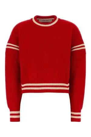 GOLDEN GOOSE Cotton Oversize Sweater - Red