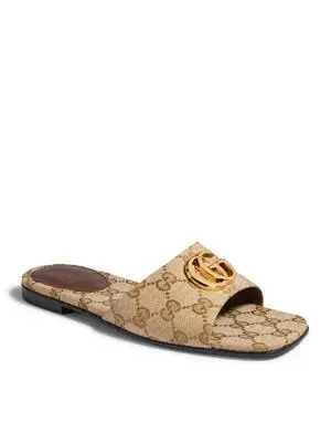 Gucci Marmont Gg Monogram Slides - Multicolor
