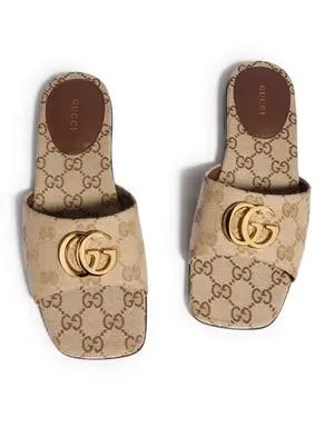 Gucci Marmont Gg Monogram Slides - Multicolor