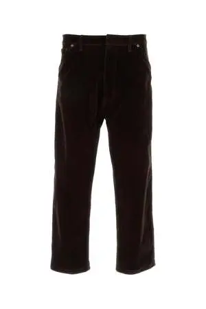 Prada Dark Velvet Denim Pant - Brown