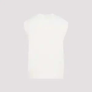 AMI Paris Adc Sleeveless Sweater - White