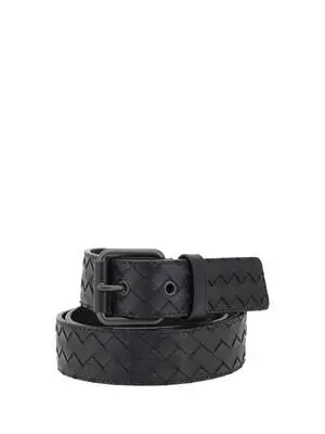 Bottega Veneta Intrecciato Belt - Black