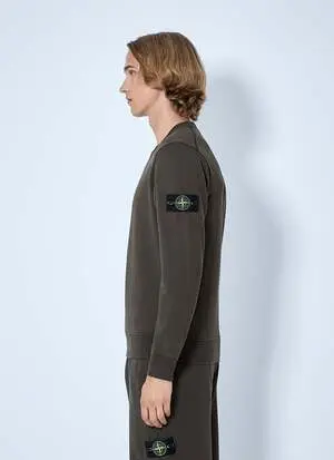 Stone Island Crewneck Sweatshirt With Sleeve Patch