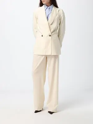Max Mara Double-breasted Wool Blazer - White
