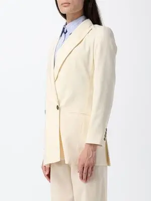 Max Mara Double-breasted Wool Blazer - White