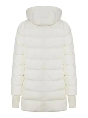 Herno Long Down Jacket With Hood - White