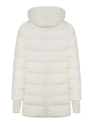 Herno Long Down Jacket With Hood - White