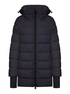 Herno Long Down Jacket With Hood - Black