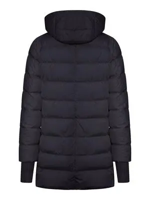 Herno Long Down Jacket With Hood - Black