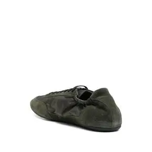 Prada Re-nylon And Suede Low-top Sneakers - Green