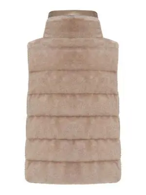 Herno Eco-fur Sleeveless Jacket With Zip