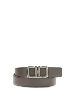 FERRAGAMO Reversible Leather Belt - Brown