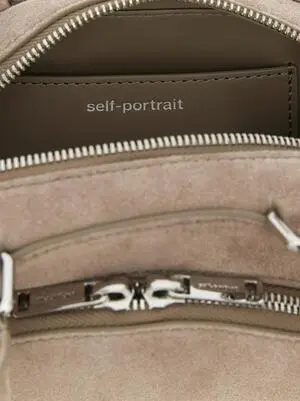 SELF-PORTRAIT Suede Mini With Charm' Shoulder Bag
