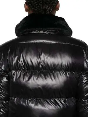 Herno Shiny Down Jacket With Fur Collar