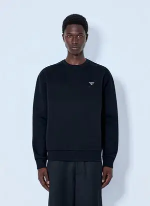 Prada Technical Cotton Sweatshirt - Black