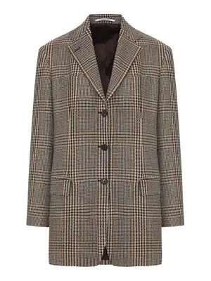 Tagliatore Checked Wool Blend Blazer Jacket - Multicolor