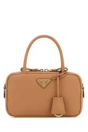 Prada Prada Women Peach Leather Handbag Orange