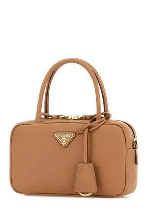 Prada Peach Leather Handbag - Orange