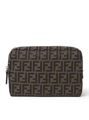Fendi Beauty Case In Superlight Ff Zucca Fabric - Brown