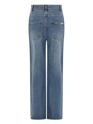 SELF-PORTRAIT Jeans With Rhinestones
