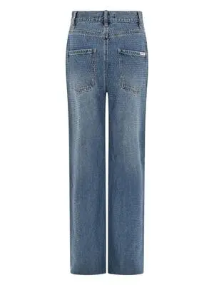 SELF-PORTRAIT Jeans With Rhinestones