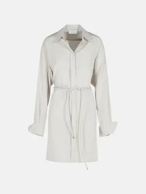 Sportmax Eolie' Grey Silk Dress - Silver