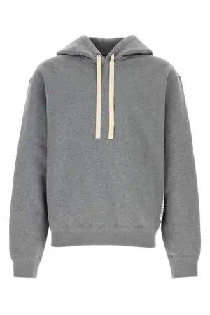 JIL SANDER Grey Cotton Sweatshirt - Gray