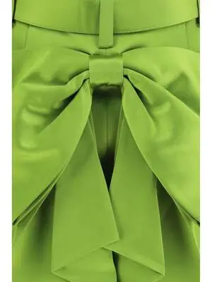 SELF-PORTRAIT Satin Bow Mini Skirt