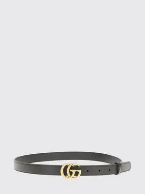 Gucci Gg Marmont Calf Leather Belt - Black