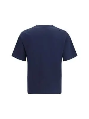 Saint Laurent Cotton Crewneck T-shirt - Blue