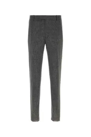 Alexander McQueen Embroidered Wool Cigarette Pant - Multicolor
