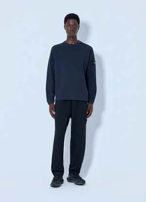 Stone Island Crewneck Sweatshirt With Sleeve Logo Patch