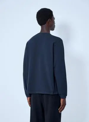 Stone Island Crewneck Sweatshirt With Sleeve Logo Patch - Blue
