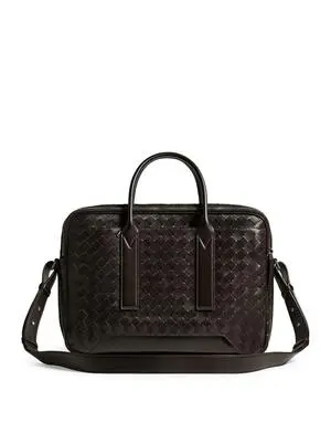 Bottega Veneta Intrecciato Leather Business Bag