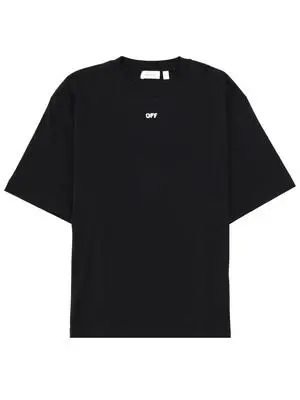 Off-White T-shirt With Logo - Black