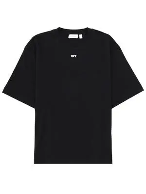 Off-White T-shirt With Logo - Black
