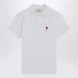 AMI Paris De Cå“ur Polo Shirt - White