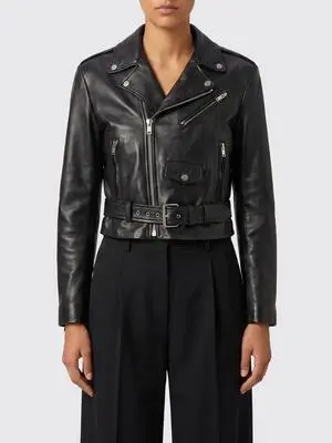 Saint Laurent Leather Biker Jacket - Black