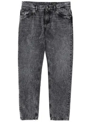 Dolce & Gabbana Acid Wash Denim Jeans - Black