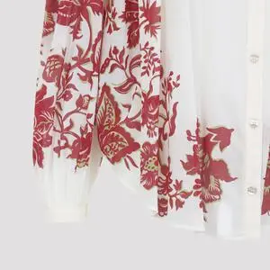 Etro Pleates Band Collar Shirt - White