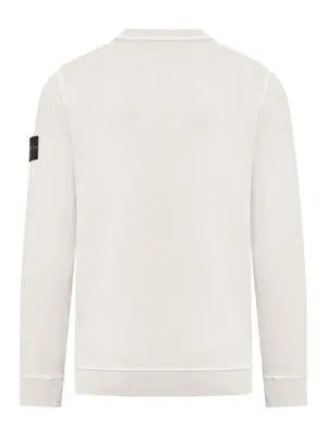 Stone Island Cotton Crew-neck Sweatshirt - Cream