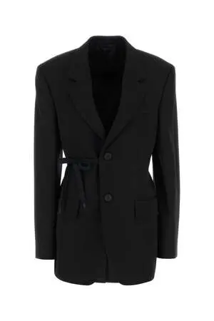 Balenciaga Wool Oversize Blazer - Black