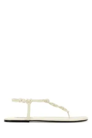 JIL SANDER JIL SANDER Leather Tangle Sandals White