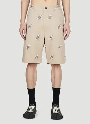 Junya Watanabe Roy Lichtenstein Shorts - Cream