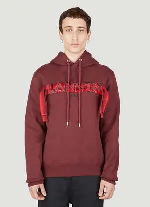 LANVIN Embroidered Logo Hooded Sweatshirt - Multicolor
