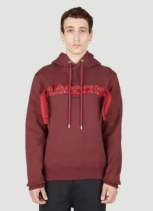 LANVIN Embroidered Logo Hooded Sweatshirt - Multicolor